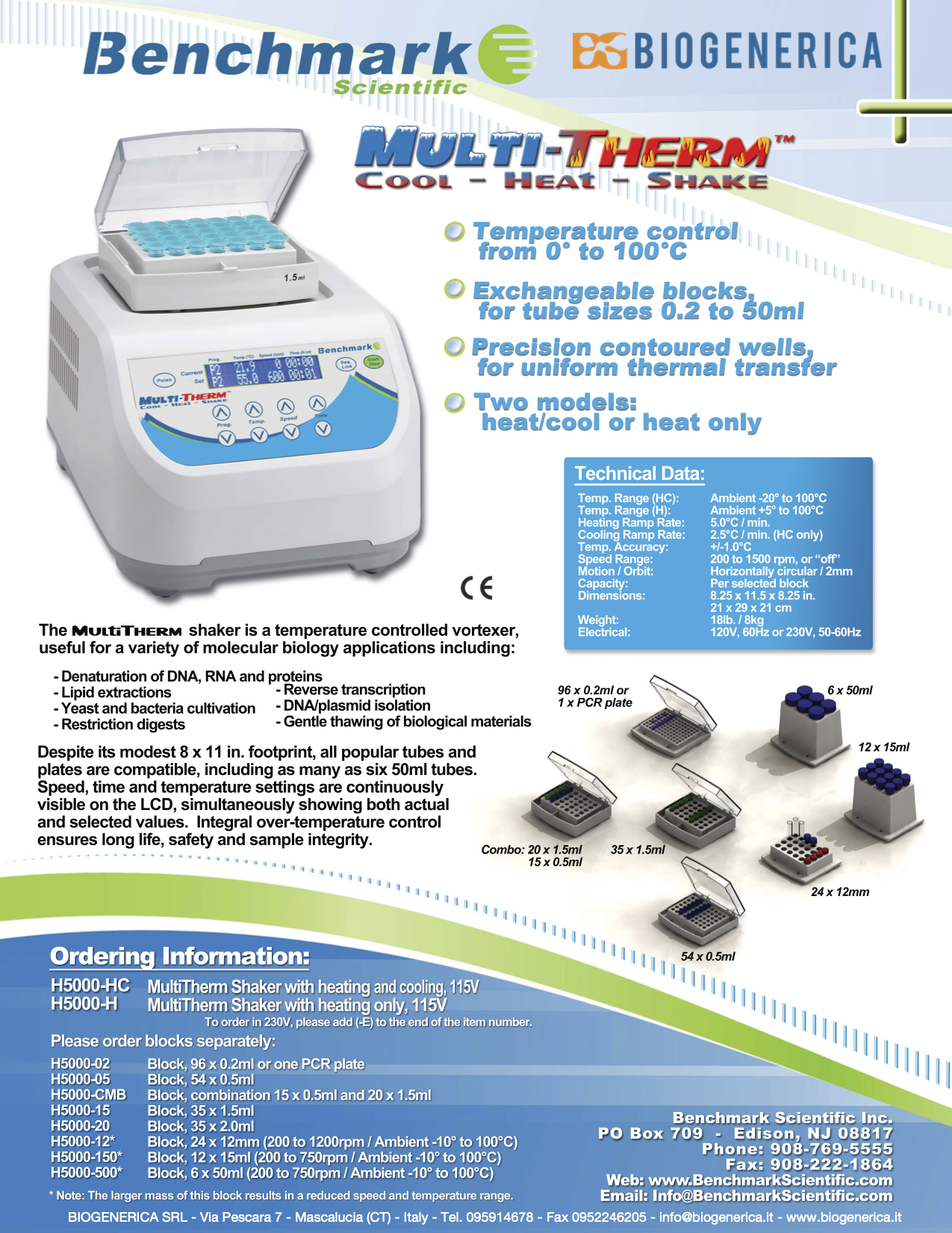 Biogenerica Strumentazione - Thermomixer - H5000-H MultiTherm Heat ...